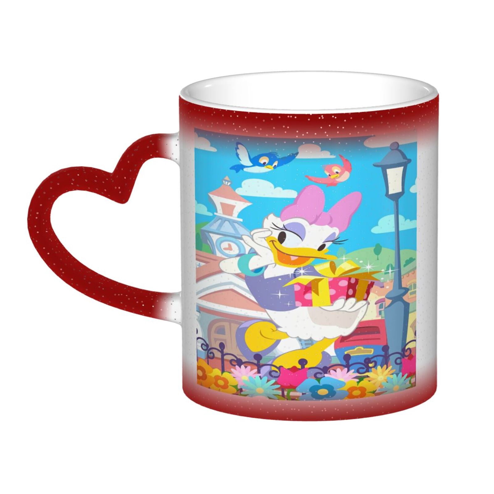 Daisy Duck Color Changing Mug Heat Sensitive Magic Funny Art Coffee Tea ...