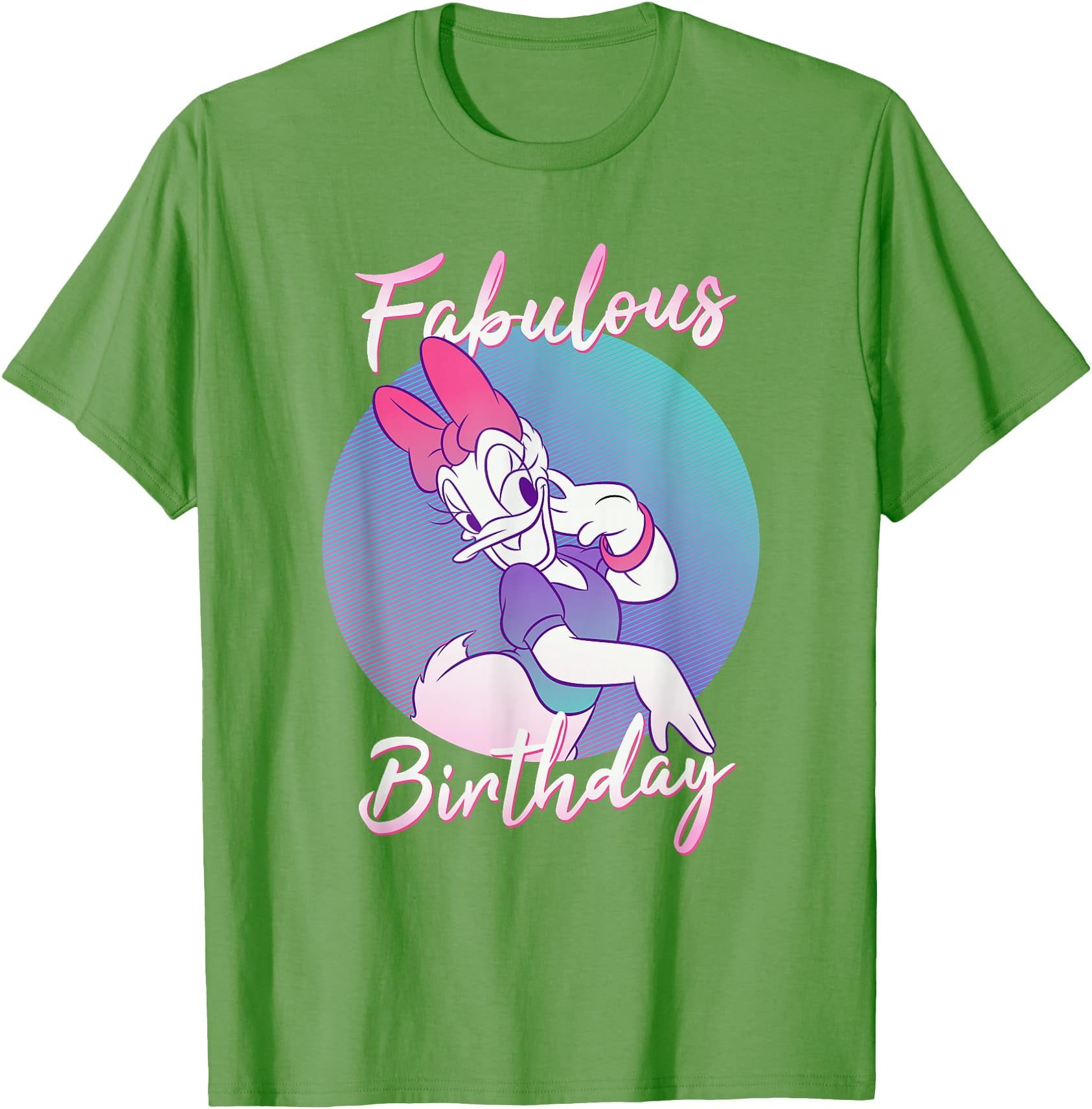 Daisy Duck Fabulous Birthday DTG Print Unisex T-Shirt,Lime Color,Size ...