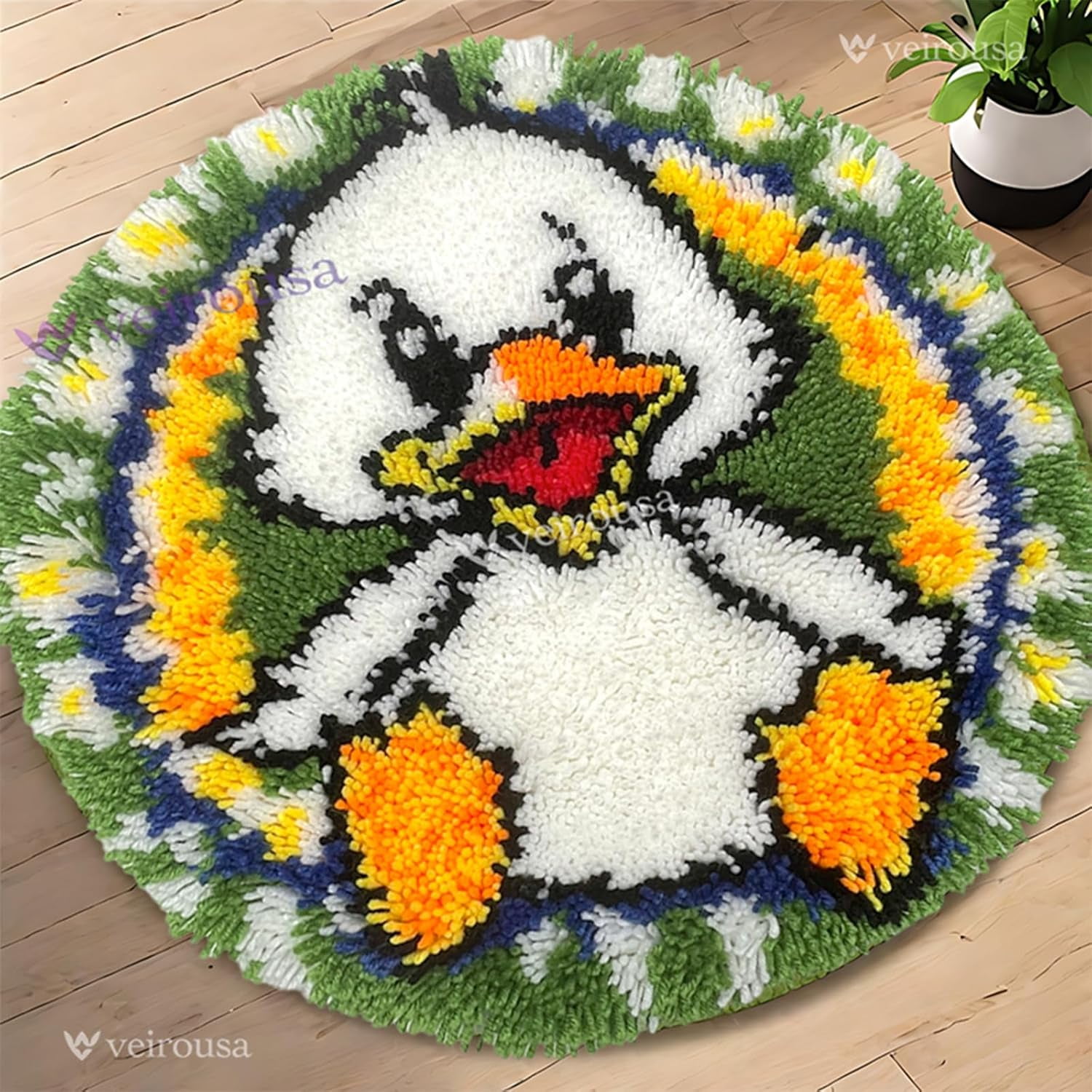 Daisy Duck Latch Hook Rug Kits for Adults, Beginners DIY Hooking Rug ...