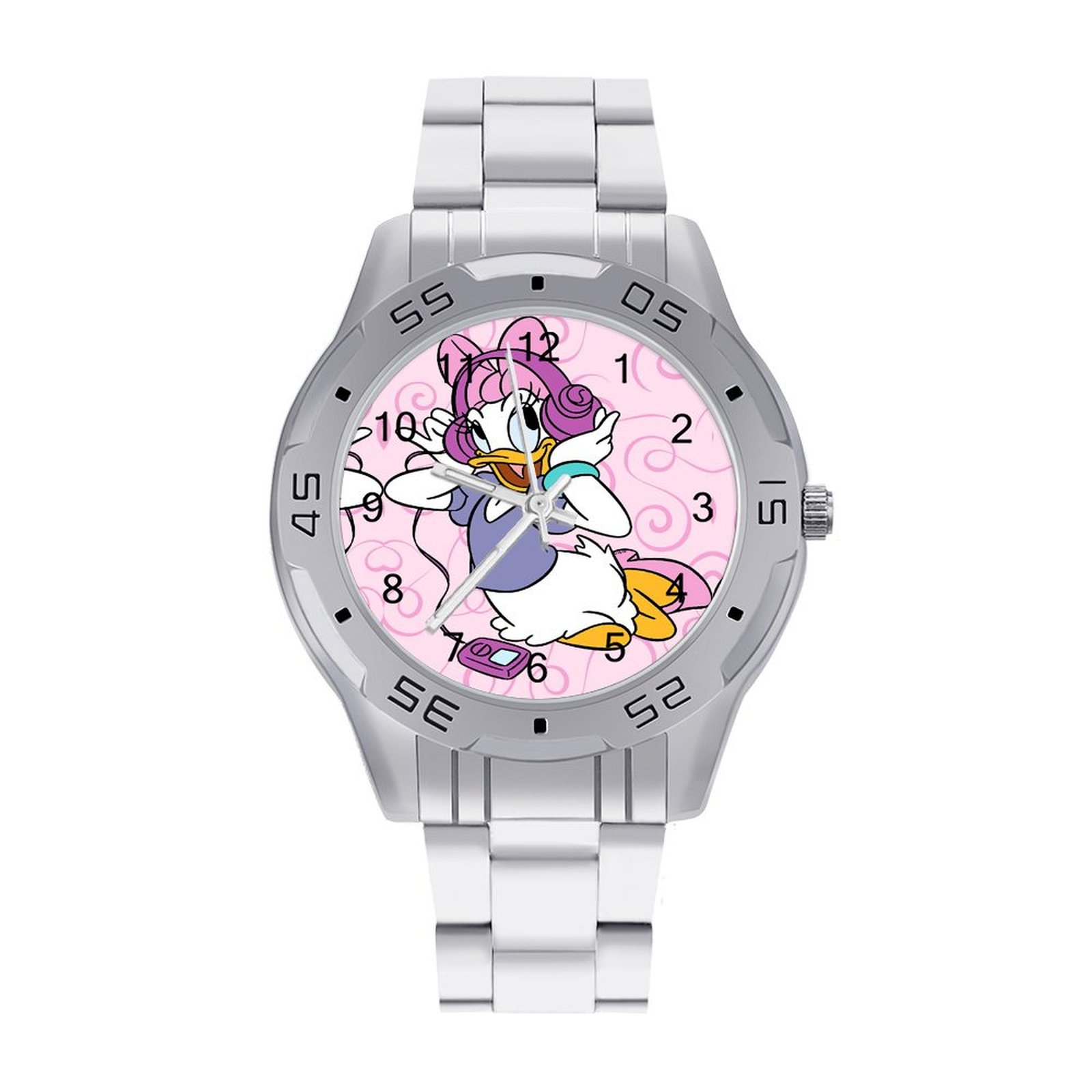 Daisy Duck Mens Stainless Steel Watch Classic Work Business Casual ...