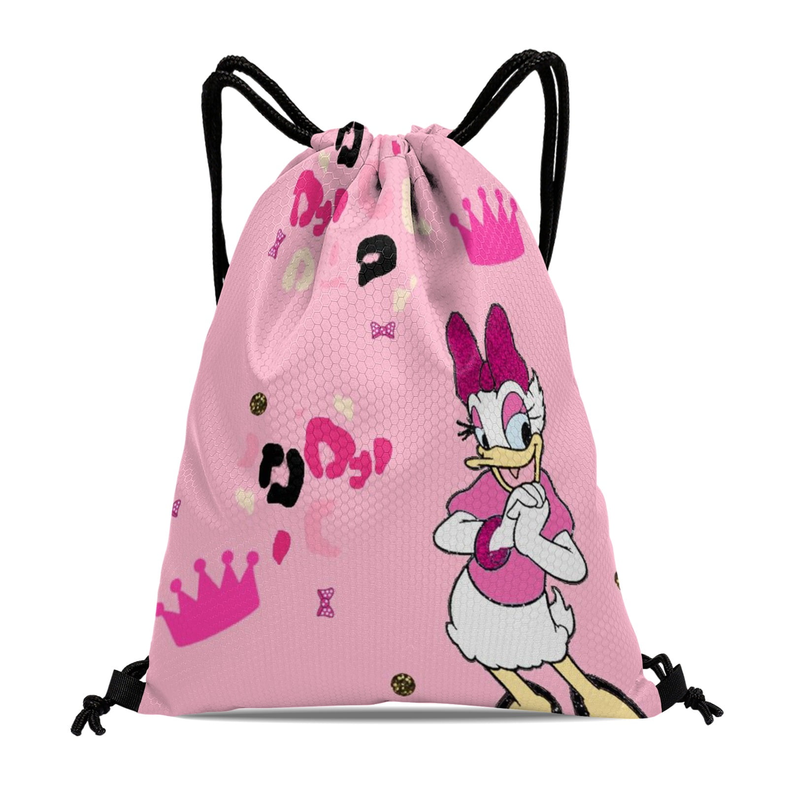 Daisy Duck Minnie Mouse Bowtique Gym Drawstring Backpack:Waterproof ...