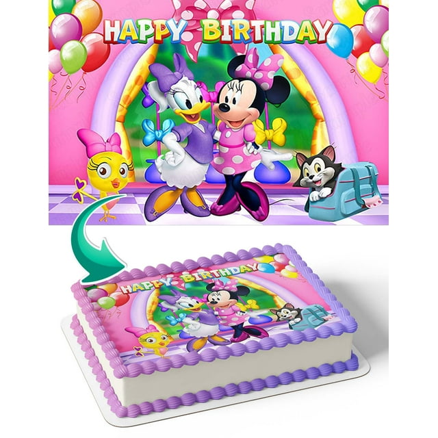 Disney Edible Cake Topper Daisy Duck Minnie Mouse Birthday By