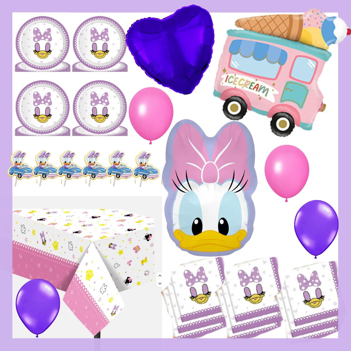 Daisy Duck Party Theme – 6 Guest Set - Walmart.com