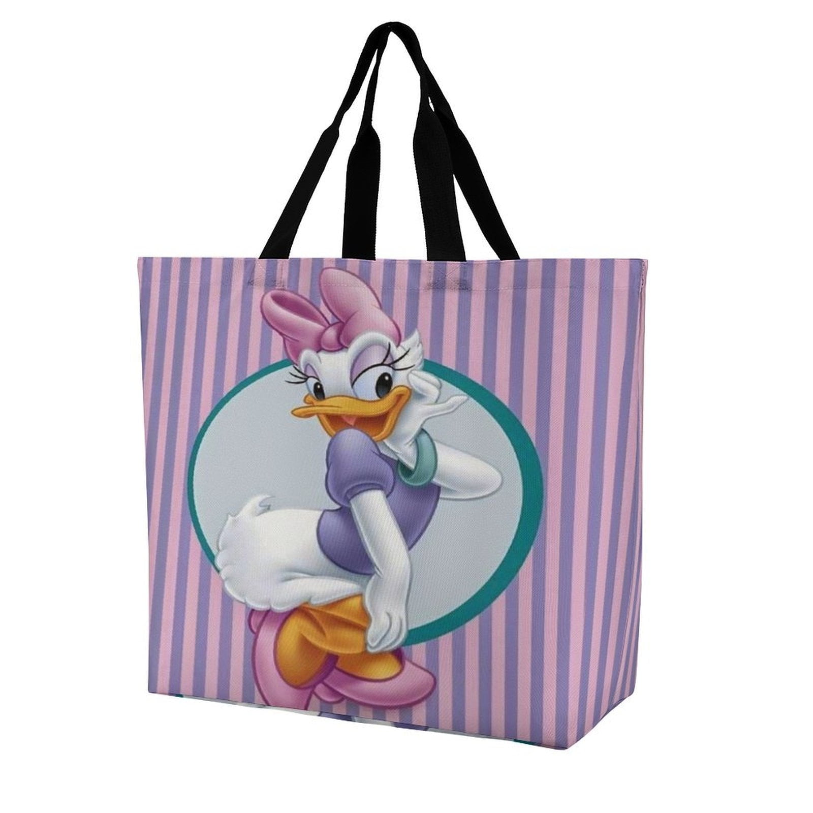Daisy Duck Print Bag Shoulder Shopping Bag Canvas Tote Bag Large ...