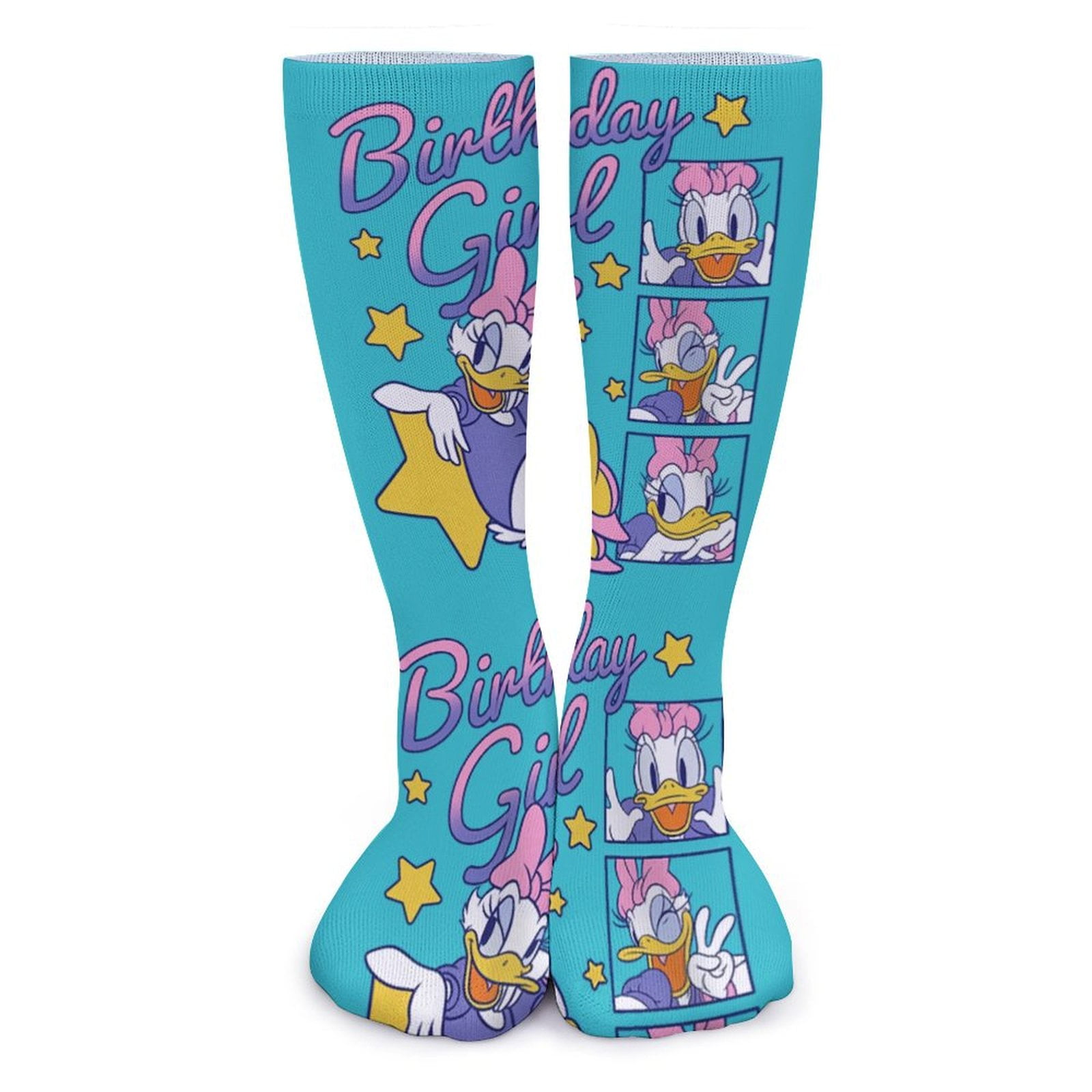 Daisy Duck Sock Funky Knee High Socks Soft 3D Print Athletic Stockings ...
