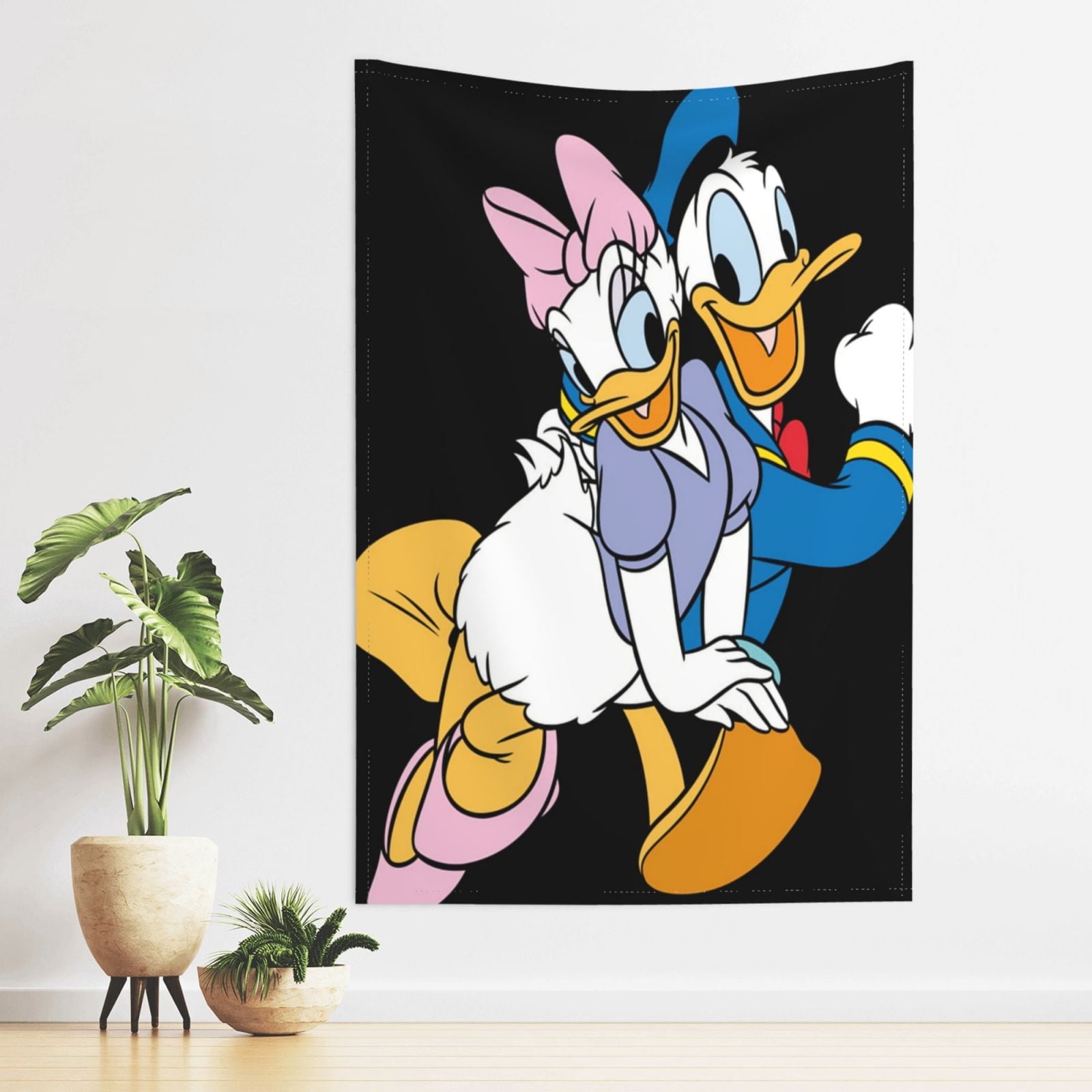 Daisy Duck Tapestry Bedroom Aesthetic Wall Hanging Colorful Tapestries ...