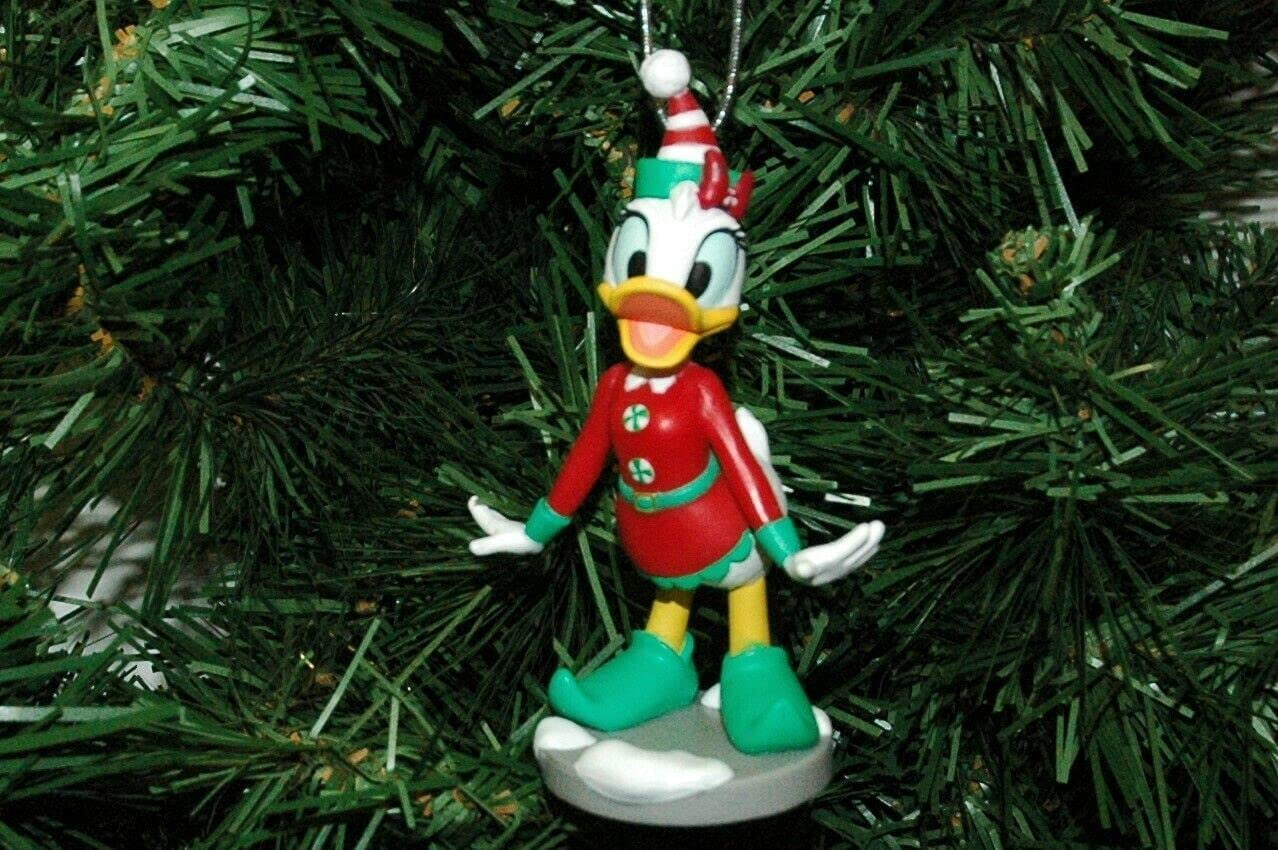 Daisy Duck as an Elf PVC Christmas Ornament Candy Cane Mickey Mouse 3 ...