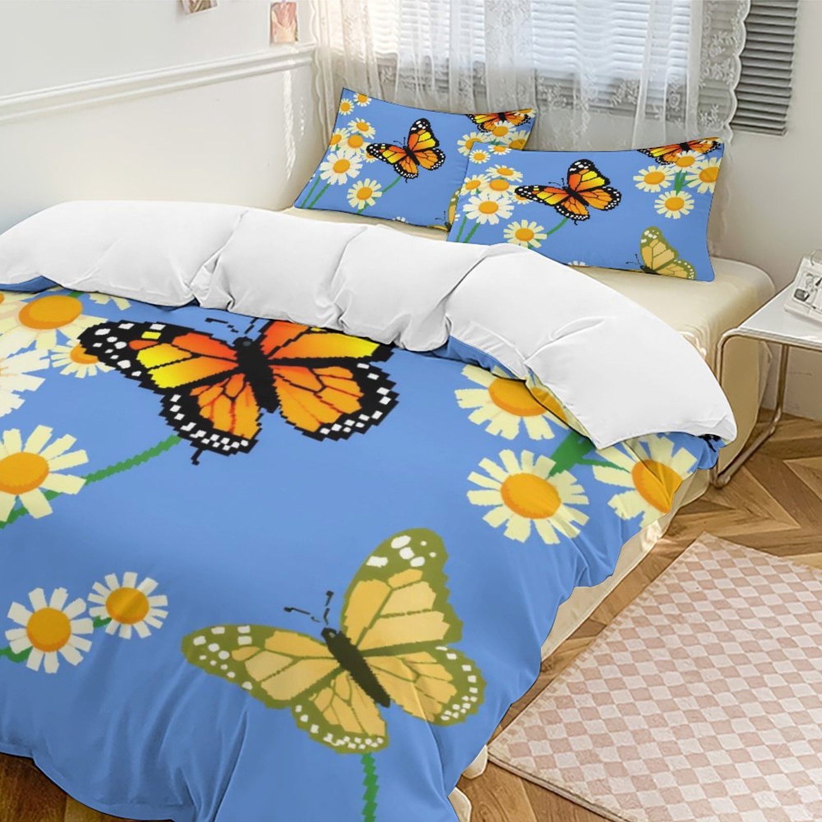 Daisy Duvet Cover Set Decorative 3 Pieces Bedding Set with 2 Pillow ...