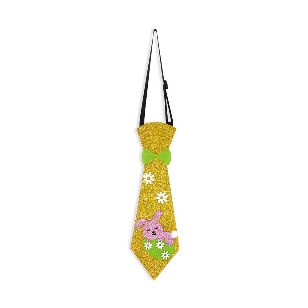 Daisy Egg Bunny Gold Tie C One Size New Glitter Cloth Easter Tie ...