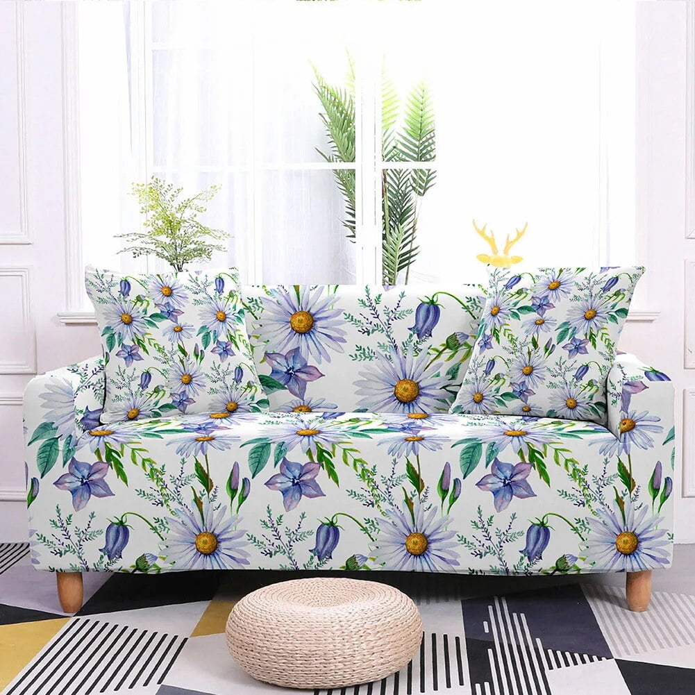 Daisy Elastic Sofa Covers for Living Room 3D Butterfly Print Stretch ...