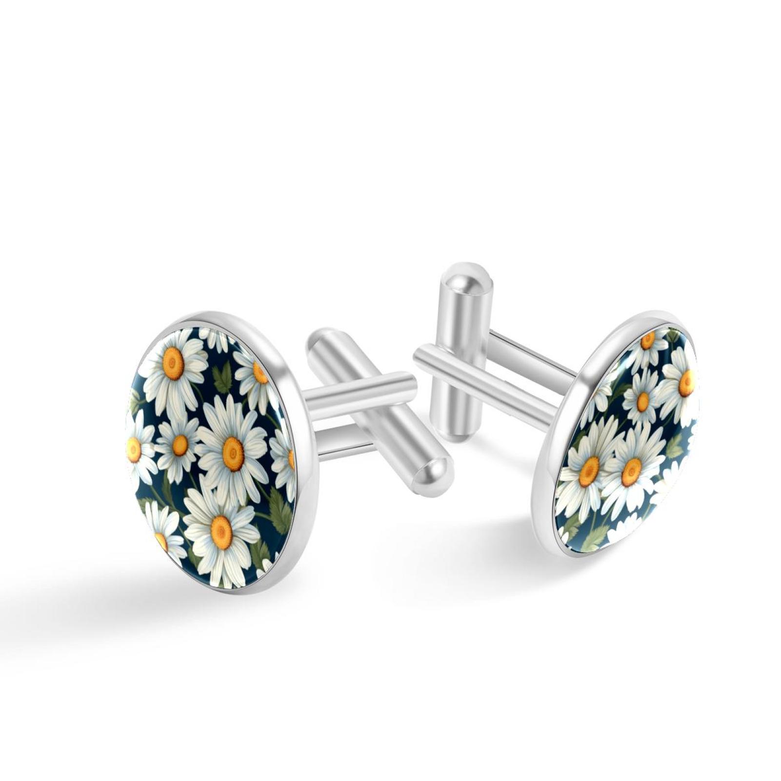 Daisy Elegant Men's Cufflinks for Formal Attire, Crafted in Stainless ...