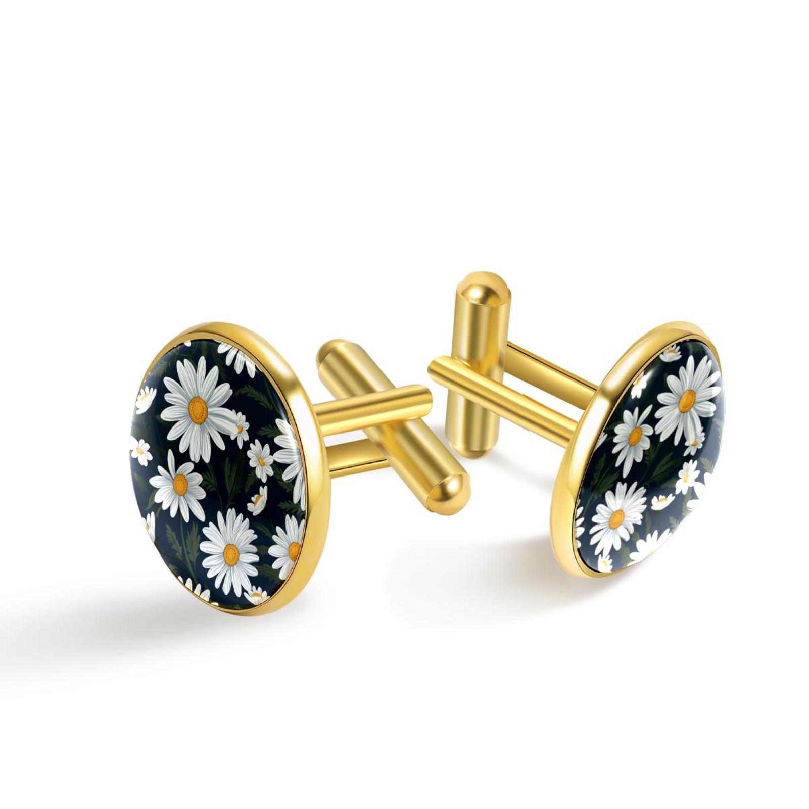 Daisy Elegant Stainless Steel Cufflink Sets for Men - for Formal Attire ...