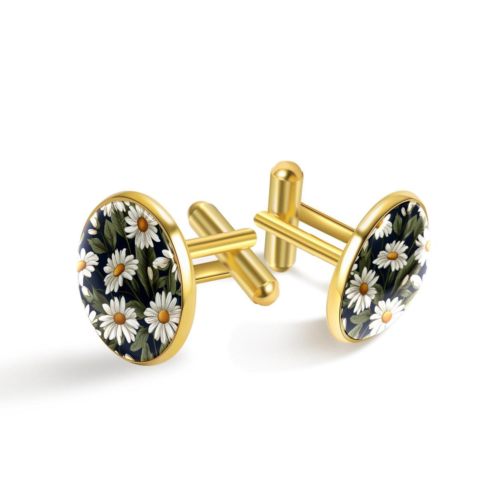 Daisy Elegant Stainless Steel Cufflink Sets for Men - for Formal Attire ...