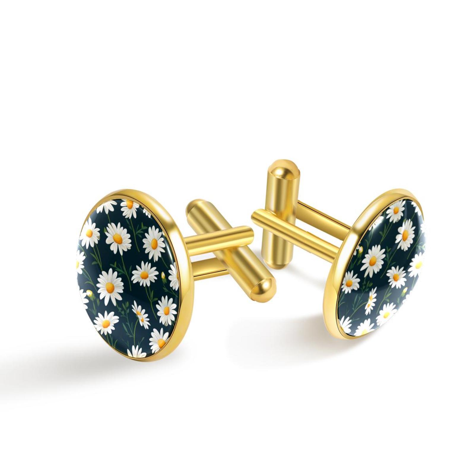 Daisy Elegant Stainless Steel Cufflinks Set for Formal Attire, Made ...