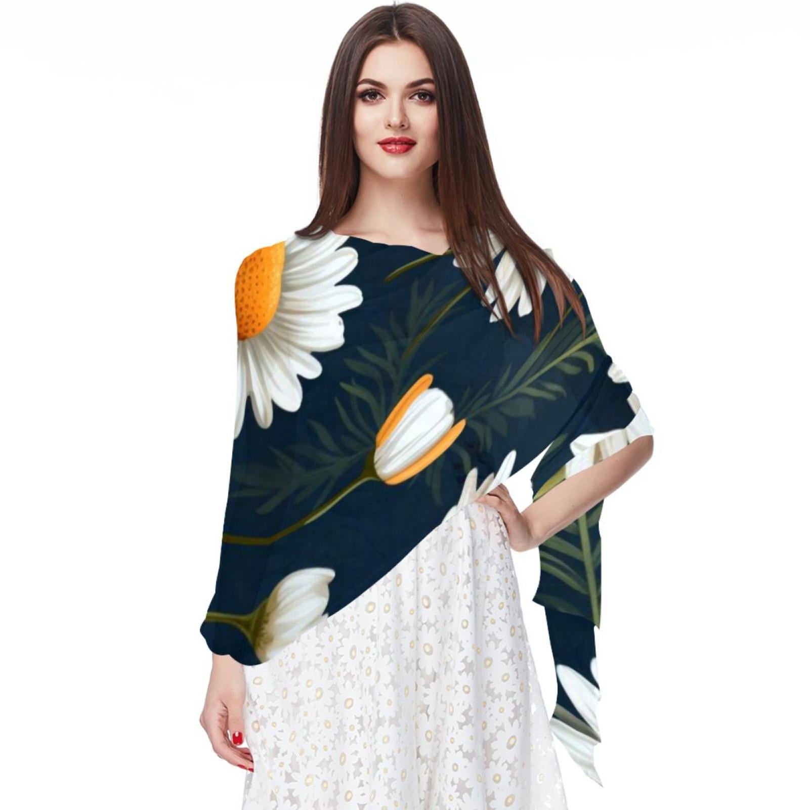 Daisy Elegant Translucent Chiffon Hair Scarf | Light & Breathable Silk ...