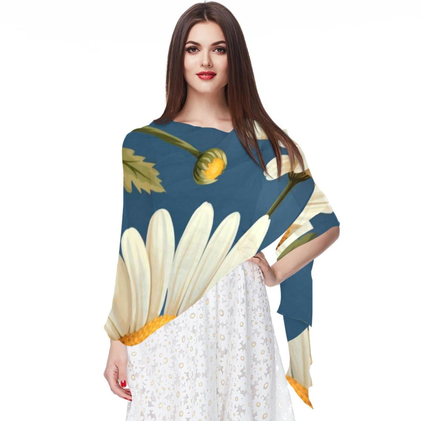 Daisy Elegant Translucent Chiffon Hair Scarf | Light & Breathable Silk ...