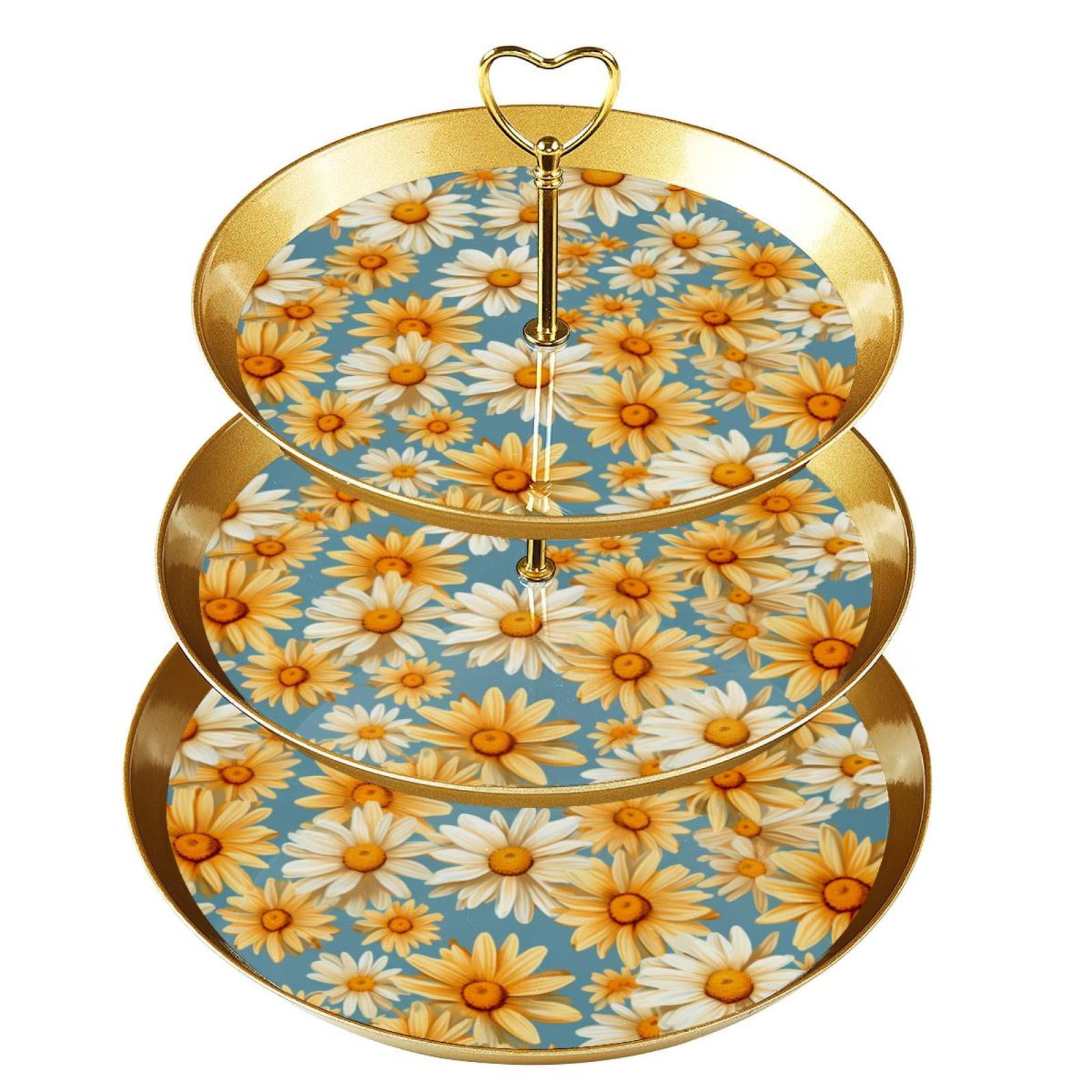 Daisy Elegant Wedding Dessert Table Decor Set with Plastic Discs and ...