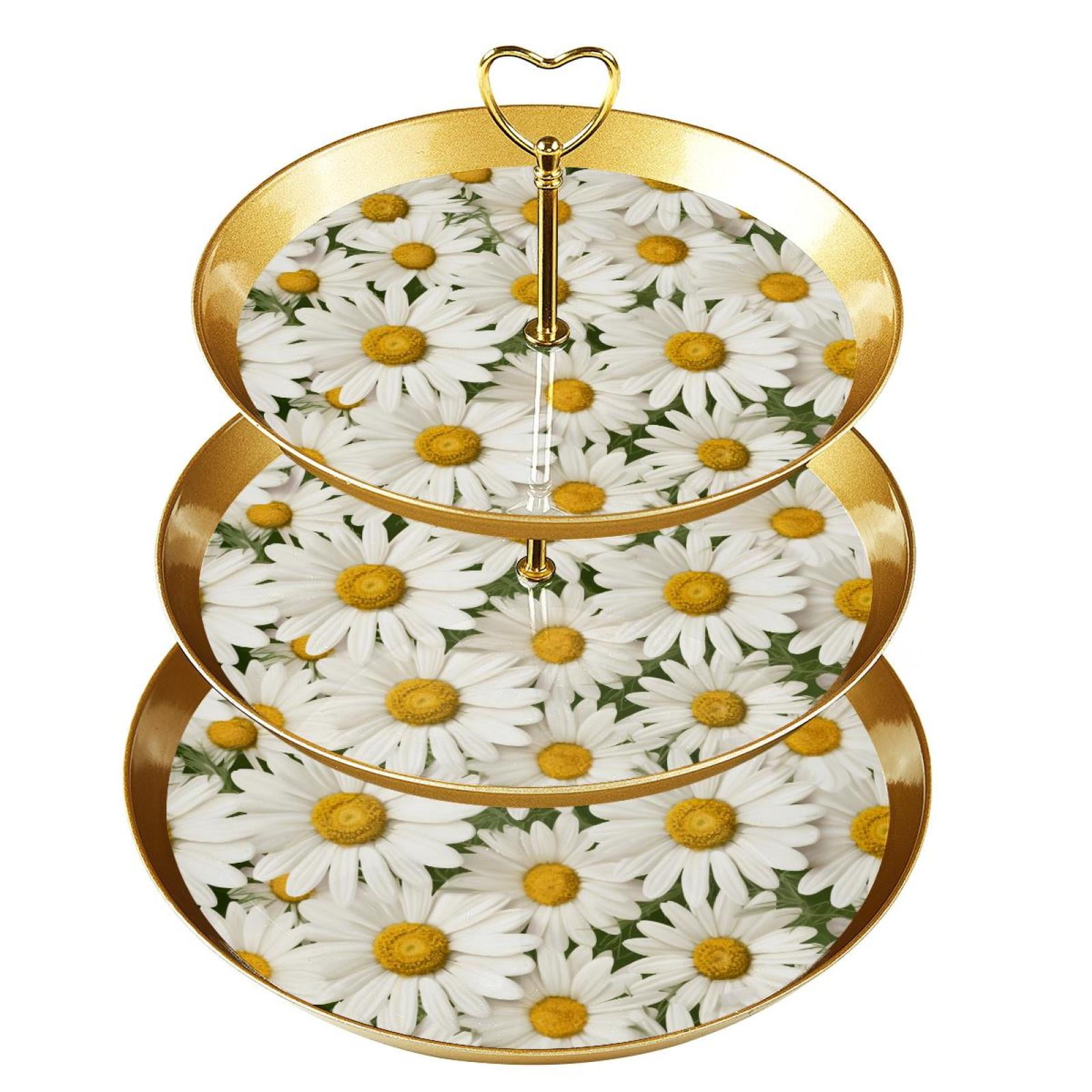 Daisy Elegant Wedding Dessert Table Decor Set with Plastic Discs and ...