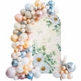 Daisy Eucalyptus Leaves Arch Backdrop Cover 5 FT Floral Spring Vintage ...