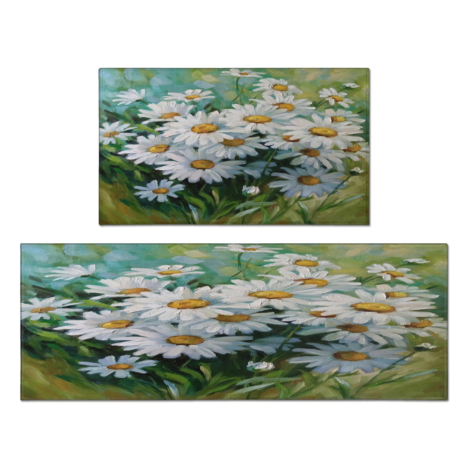 Daisy Farmhouse Kitchen Rugs Set of 2 - Enjoy Comfort and Style with ...