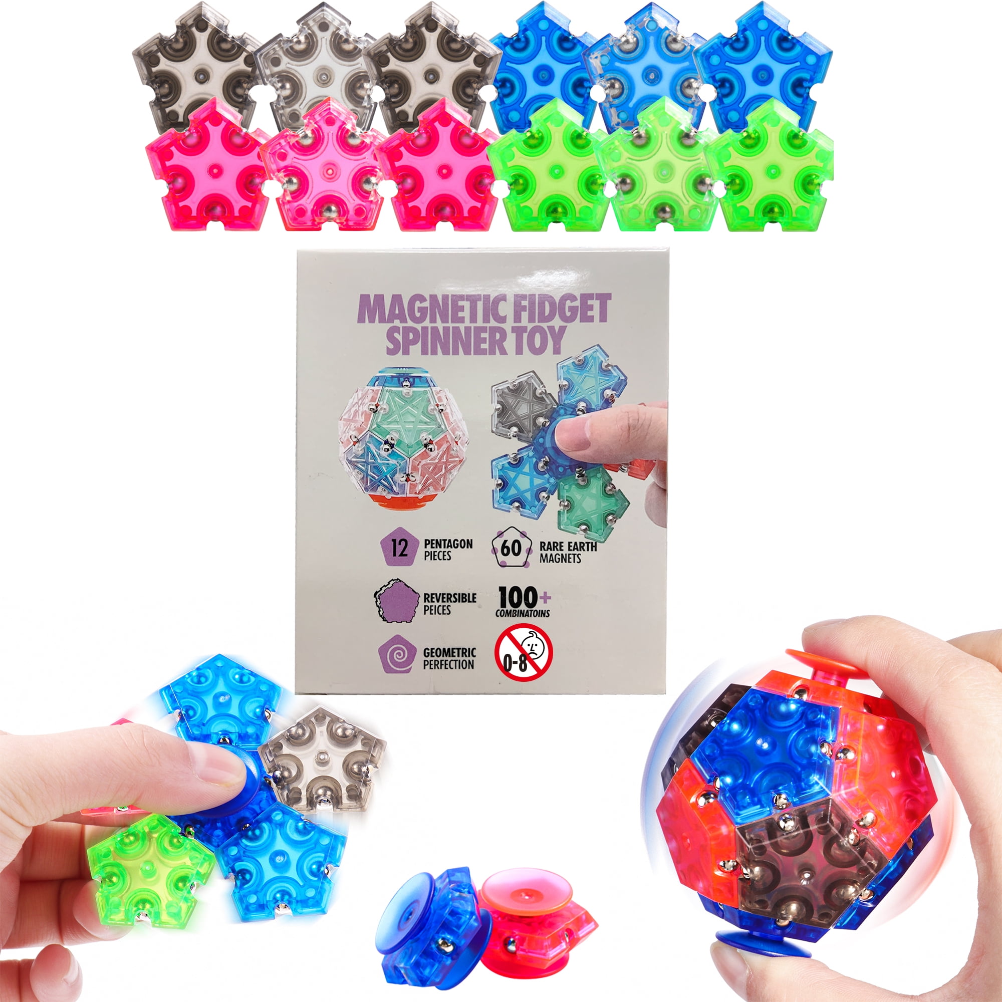 Daisy Fidget Spinner 14-Piece Set, Puzzle Balls Building Blocks ...