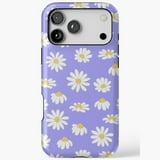 Daisy Field Lavender Blue Periwinkle iPhone Case 17 16 15 14 13 12 11 ...