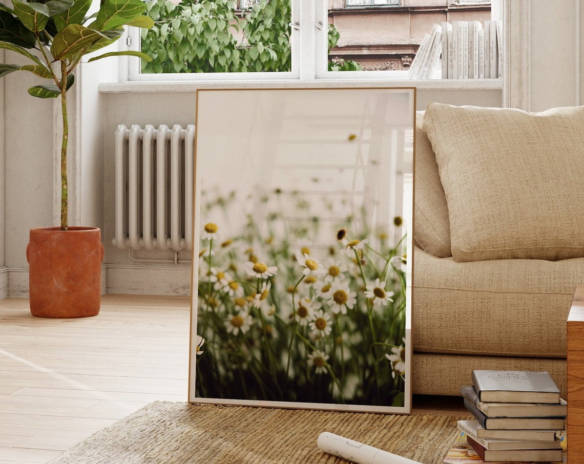 Daisy Field Photography Print, Wild Flowers Poster, Field Of Daisies ...