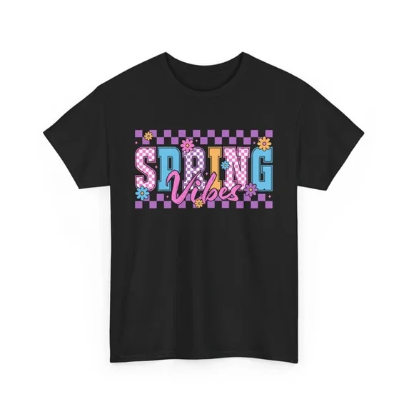 Daisy Fields T-Shirt S-5XL, Beautiful Spring Checkered Spring Vibes ...