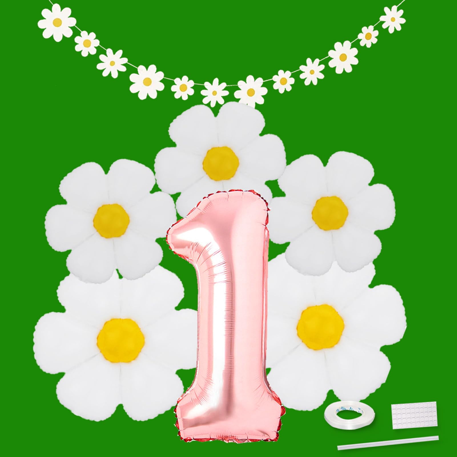 Daisy First Birthday Decorations OIF8 Party 7 Pcs 40 Giant Foil Helium ...