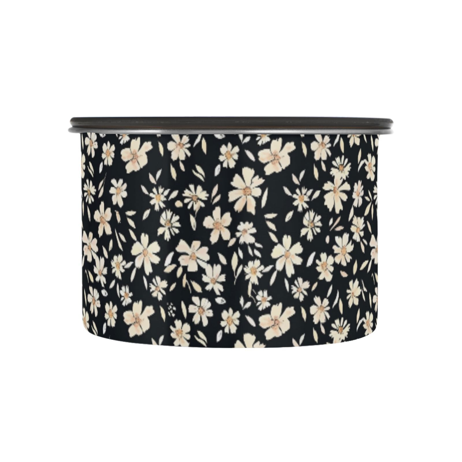 Daisy Floral Flower Airtight Coffee Bean Canister 17oz Food Storage ...