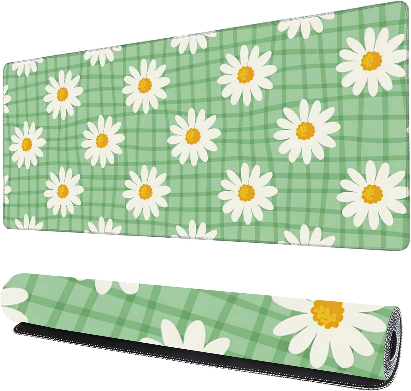 Daisy Floral Gaming Mouse Pad XXL Large Desk Mouse Pad Keyboard Mat ...
