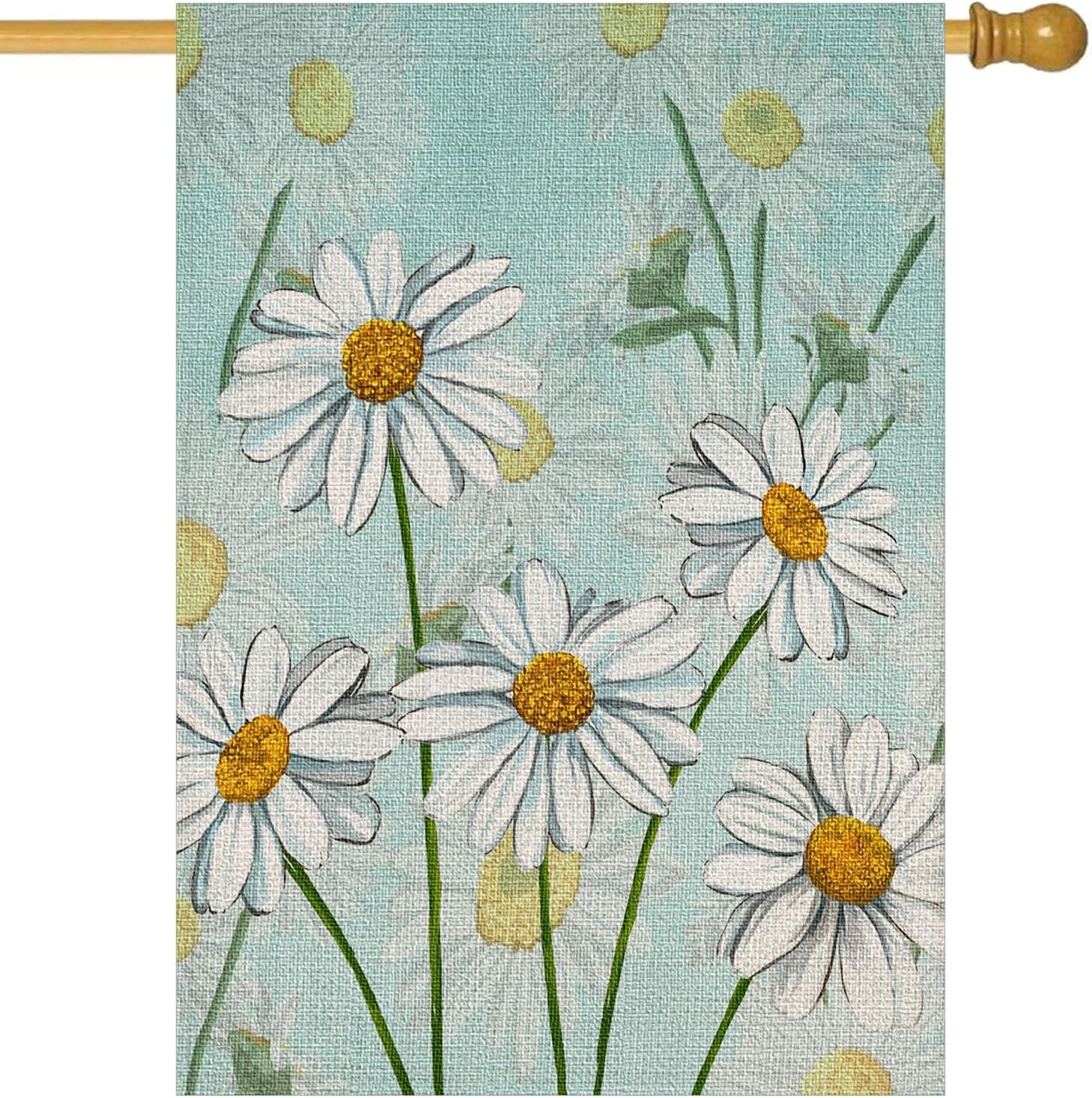 Daisy Floral House Flag 28x40 Inch Double Sided for Outside, Small ...