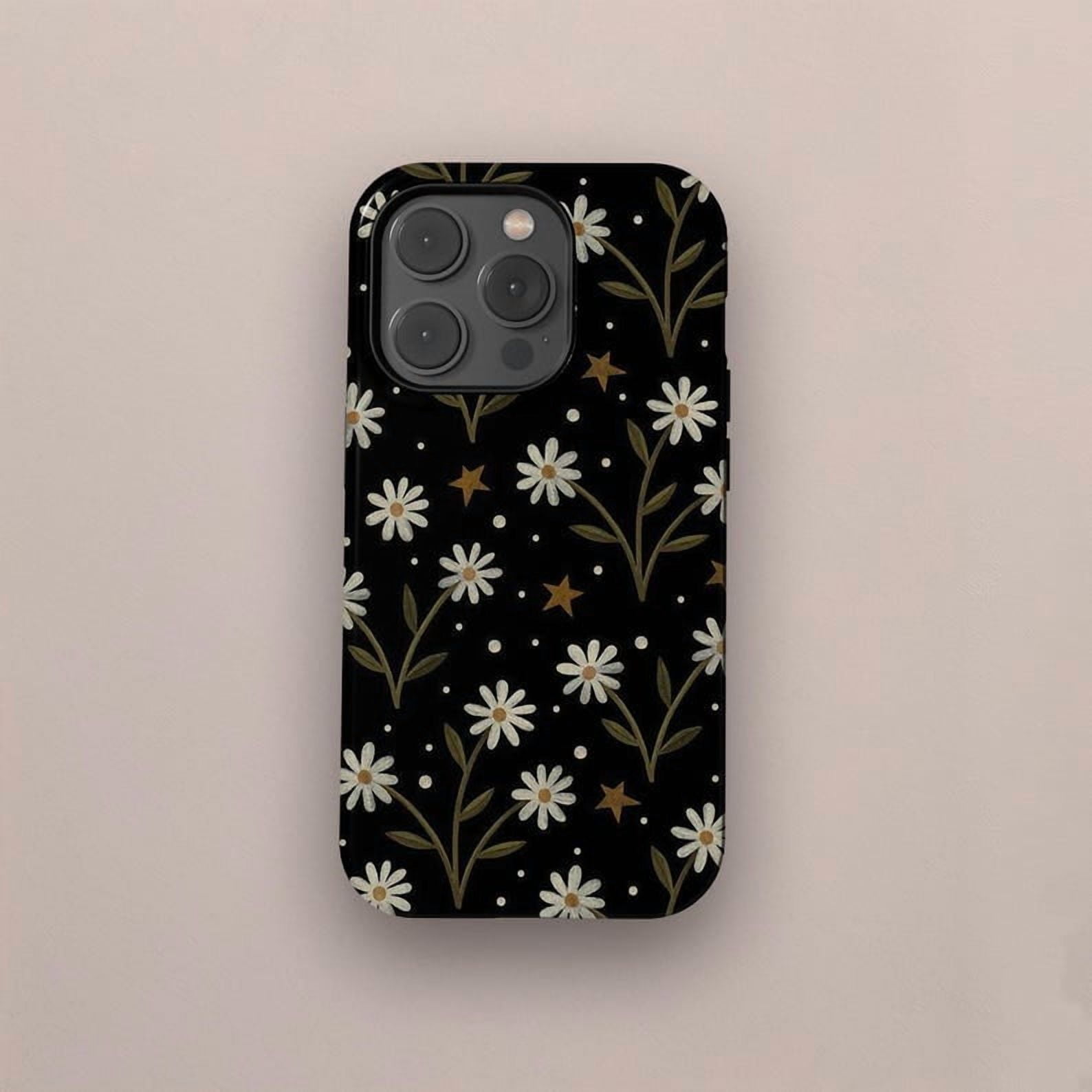 Daisy Floral Minimalist Branch Botanical Simple Design Phone Case for 17 16 15 14 13 12 11 Pro ...