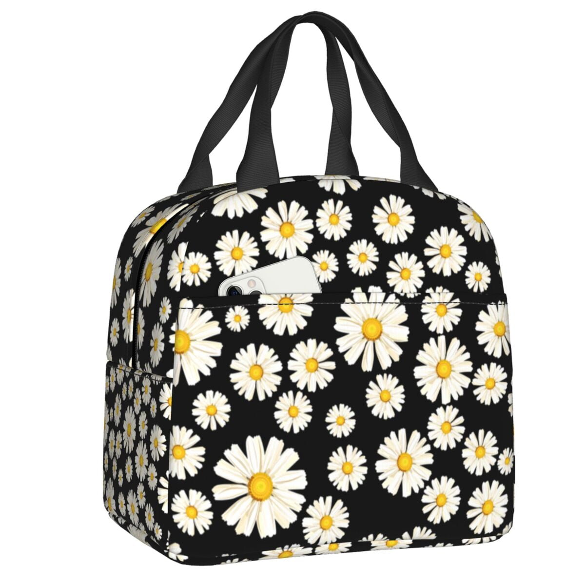 Daisy Floral Print Lunch Box Women Waterproof Chamomile Flower Thermal ...