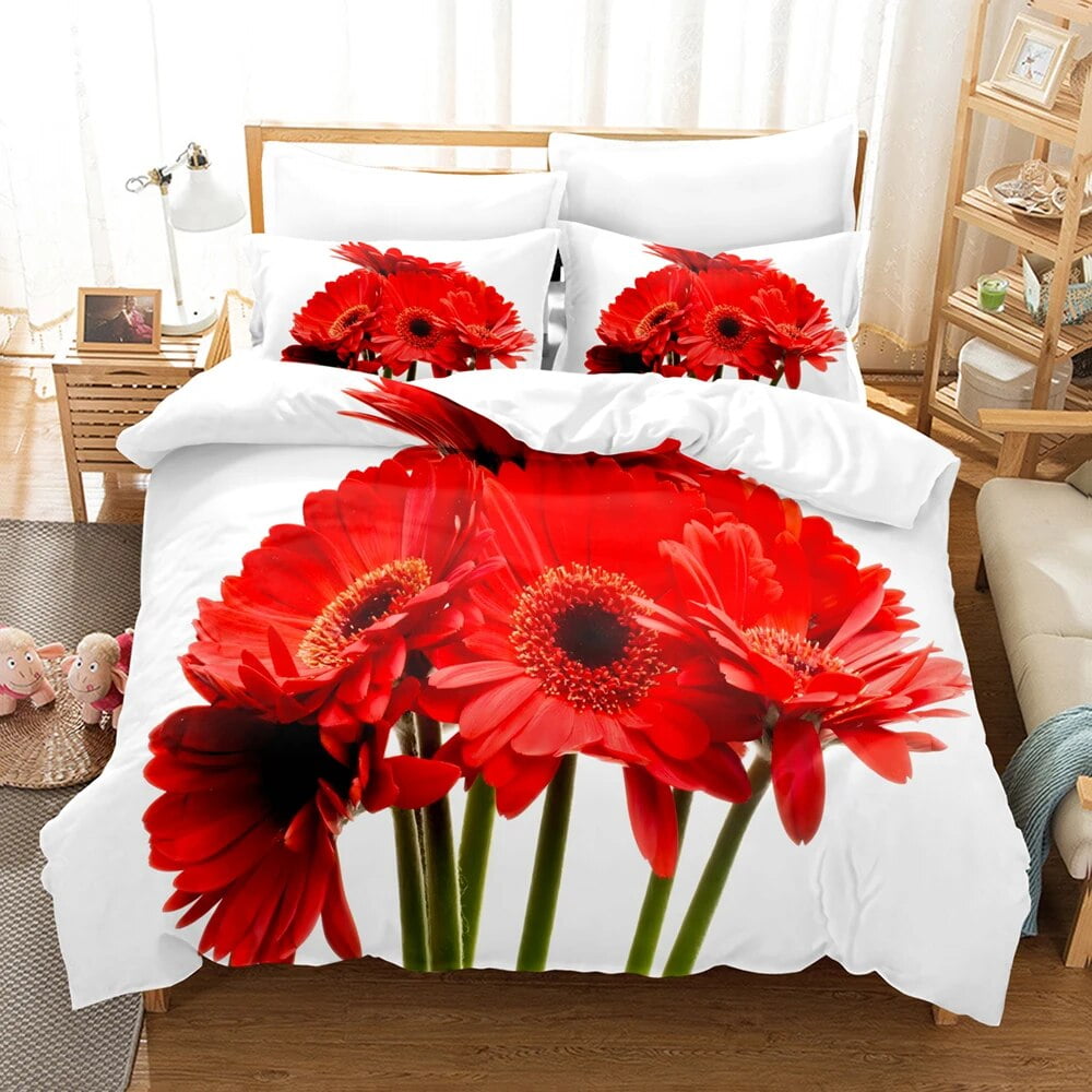 Daisy Flower Bedding Set Plant Flowers Duvet Cover Boys Quilt Cover ...