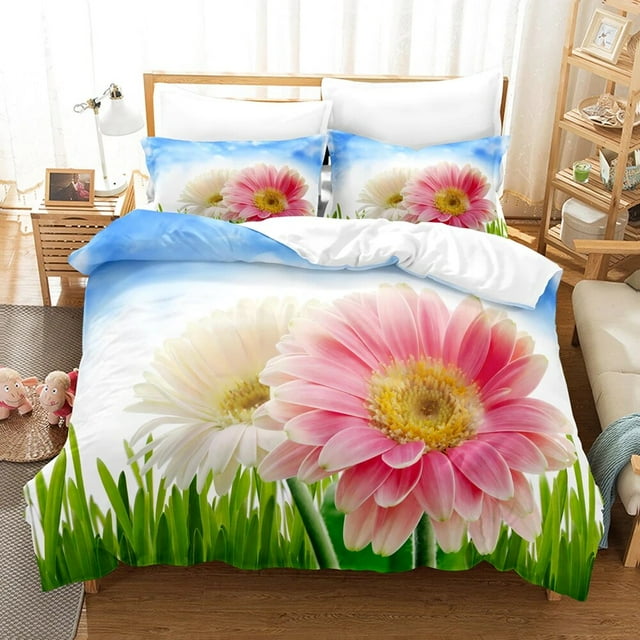 Daisy Flower Bedding Set Plant Flowers Duvet Cover Boys Quilt Cover ...