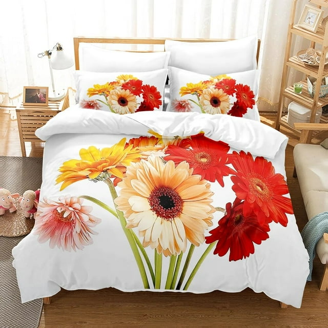 Daisy Flower Bedding Set Plant Flowers Duvet Cover Boys Quilt Cover ...