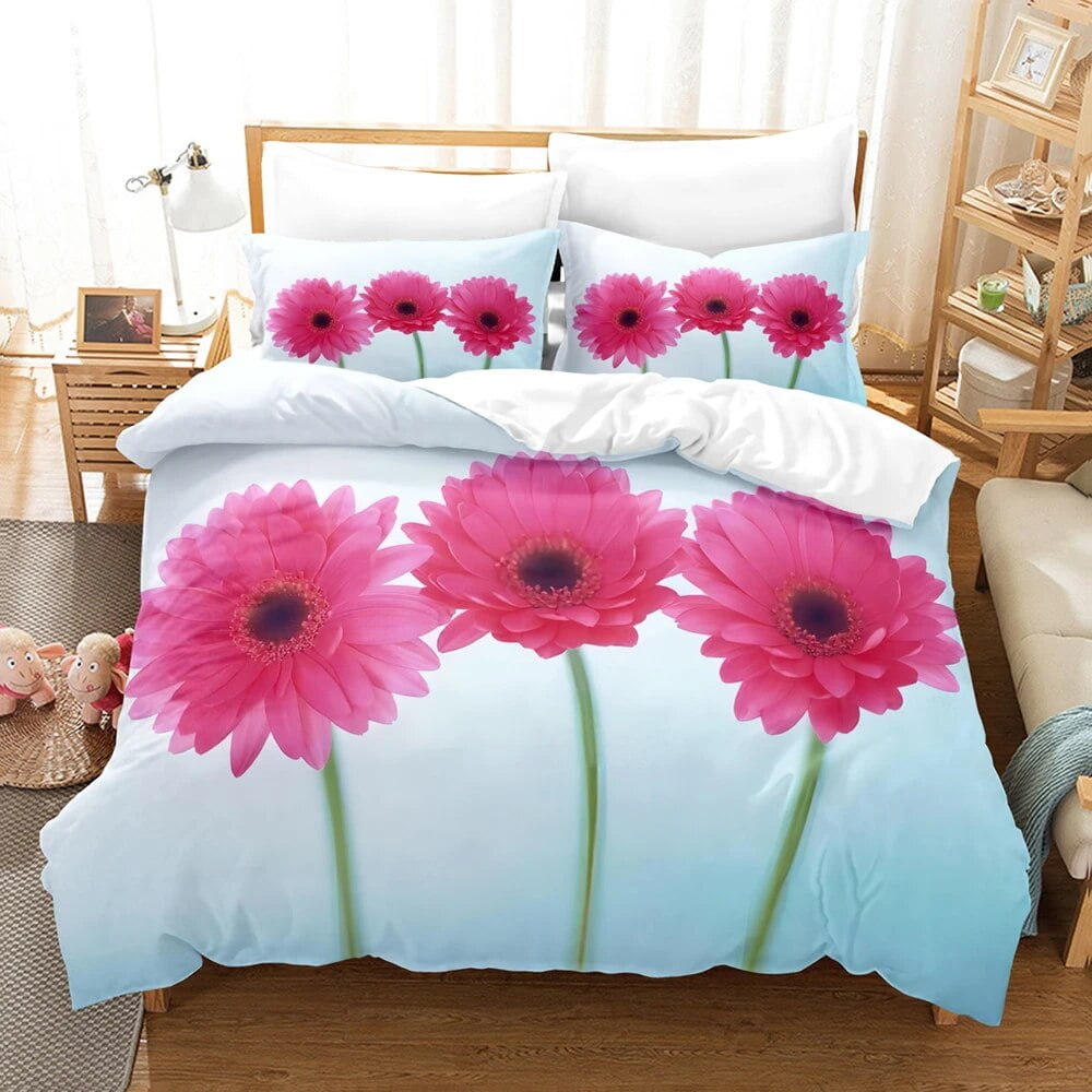 Daisy Flower Bedding Set Plant Flowers Duvet Cover Boys Quilt Cover ...