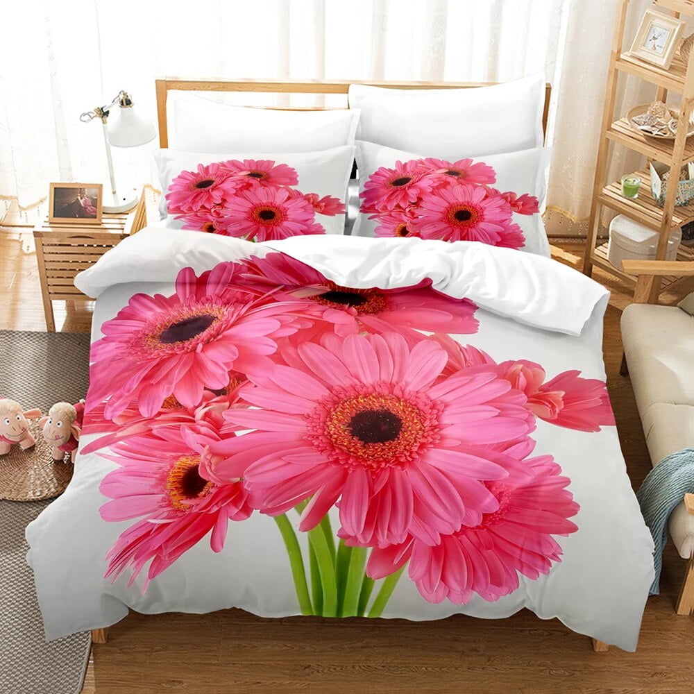 Daisy Flower Bedding Set Plant Flowers Duvet Cover Boys Quilt Cover ...