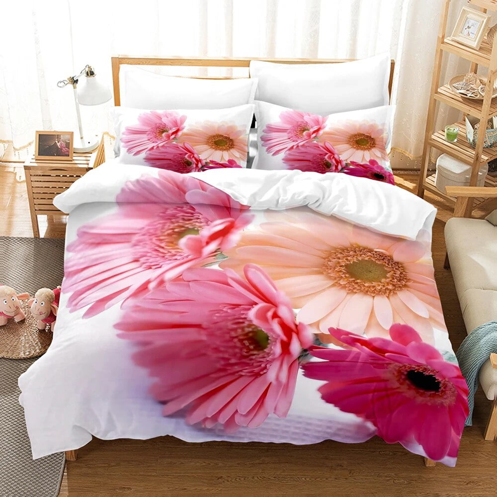 Daisy Flower Bedding Set Plant Flowers Duvet Cover Boys Quilt Cover ...