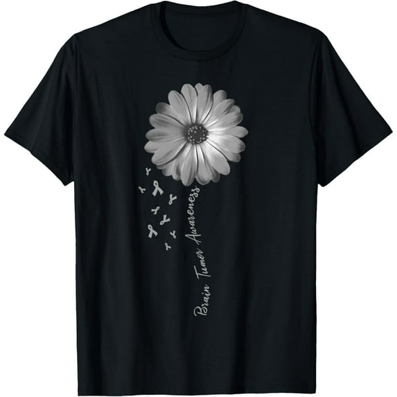 Daisy Flower Brain Tumor Awareness Gifts T-Shirt - Walmart.com