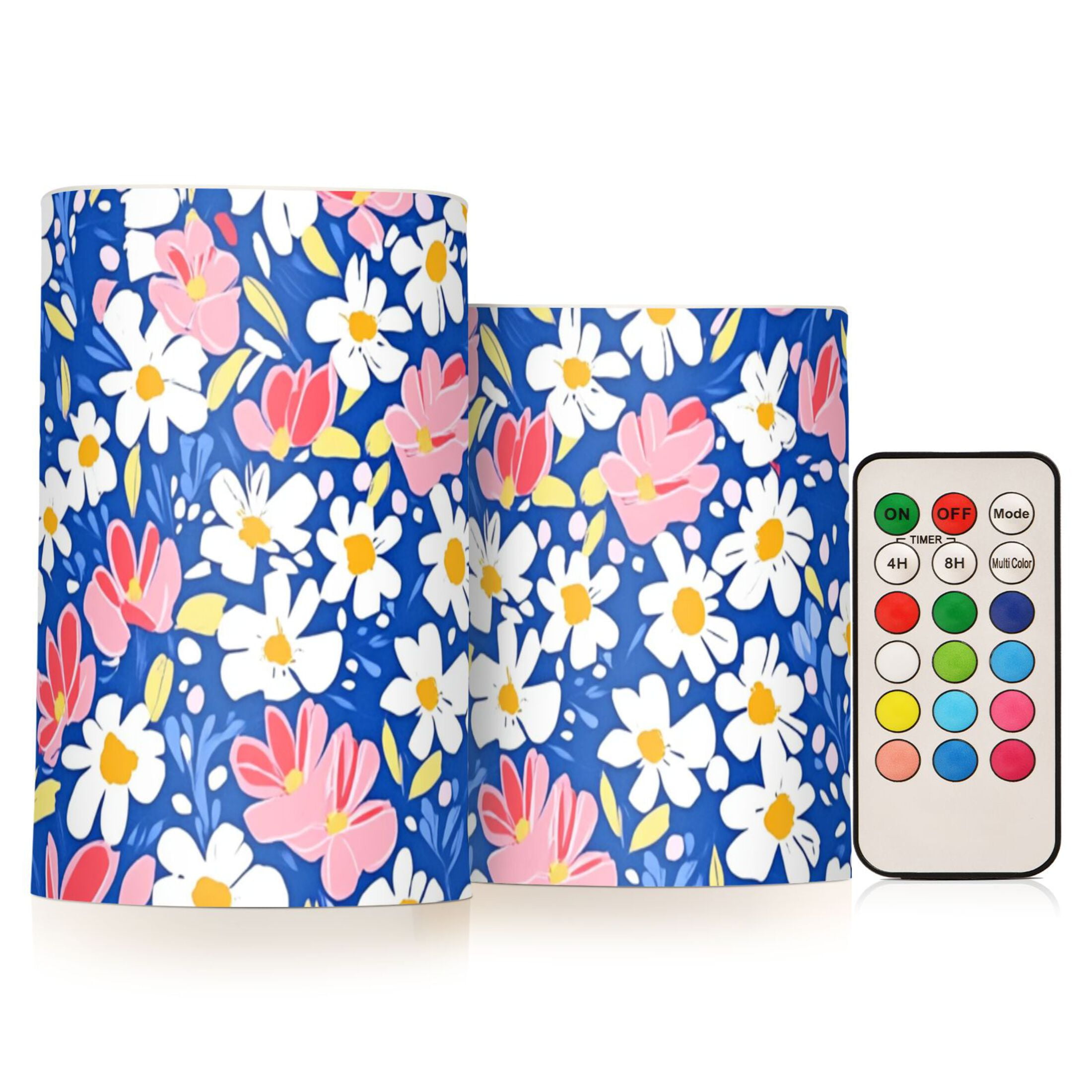 Daisy Flower Chrysanthemum Oil Paint Flickering Flameless Candles ...