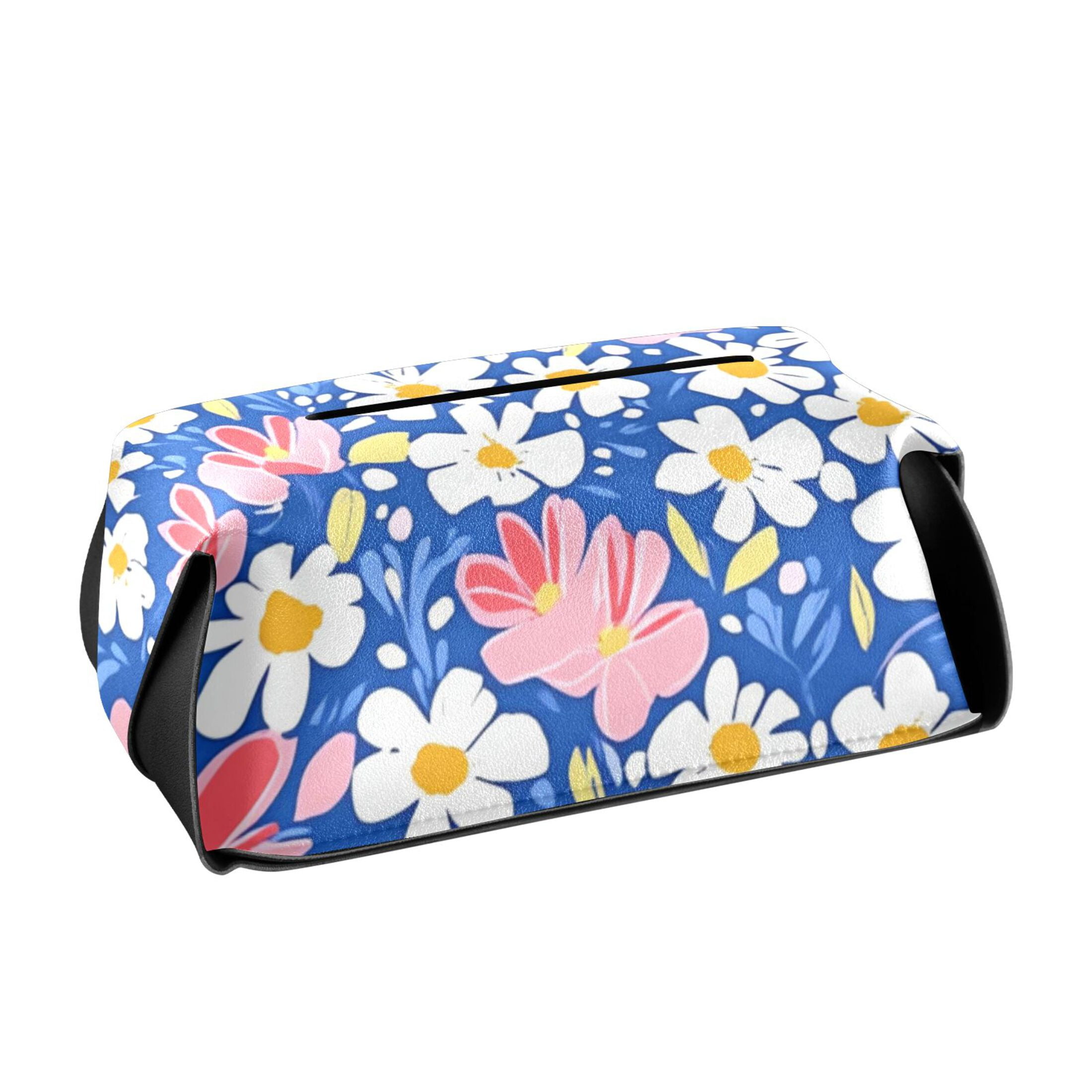 Daisy Flower Chrysanthemum Oil Paint Tissue Box Cover Leather Square ...