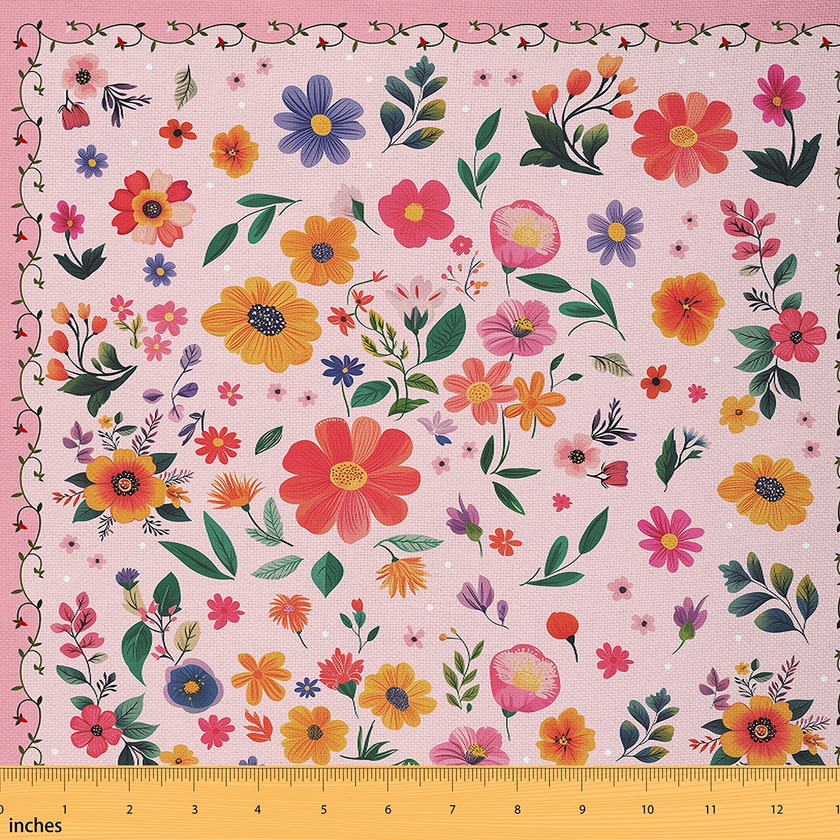 Daisy Flower Fabric by the Yard,Spring Botanical Floral Upholstery ...