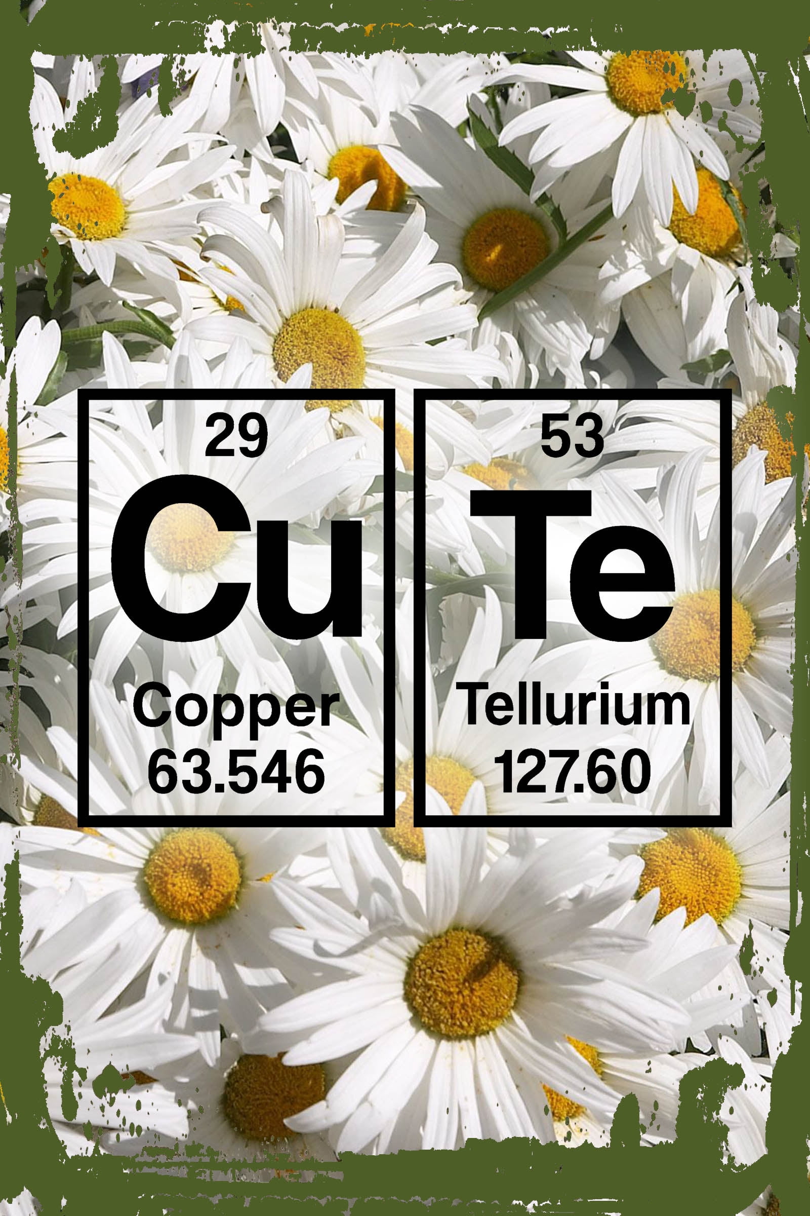 Daisy Flower Flat Canvas Wall Art Print CUTE copper tellurium funny ...