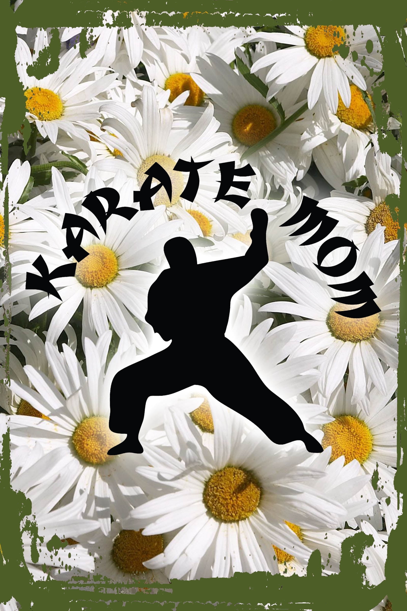 Daisy Flower Flat Canvas Wall Art Print Karate mom takeout boy proud ...