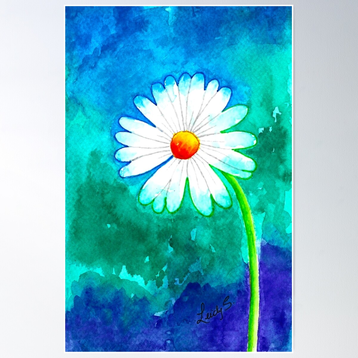 Daisy Flower. Floral Botanical Flower, Watercolor Illustration ...