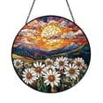 Daisy Flower Glass Sun Catcher Floral Window Hanging Nature Inspired ...