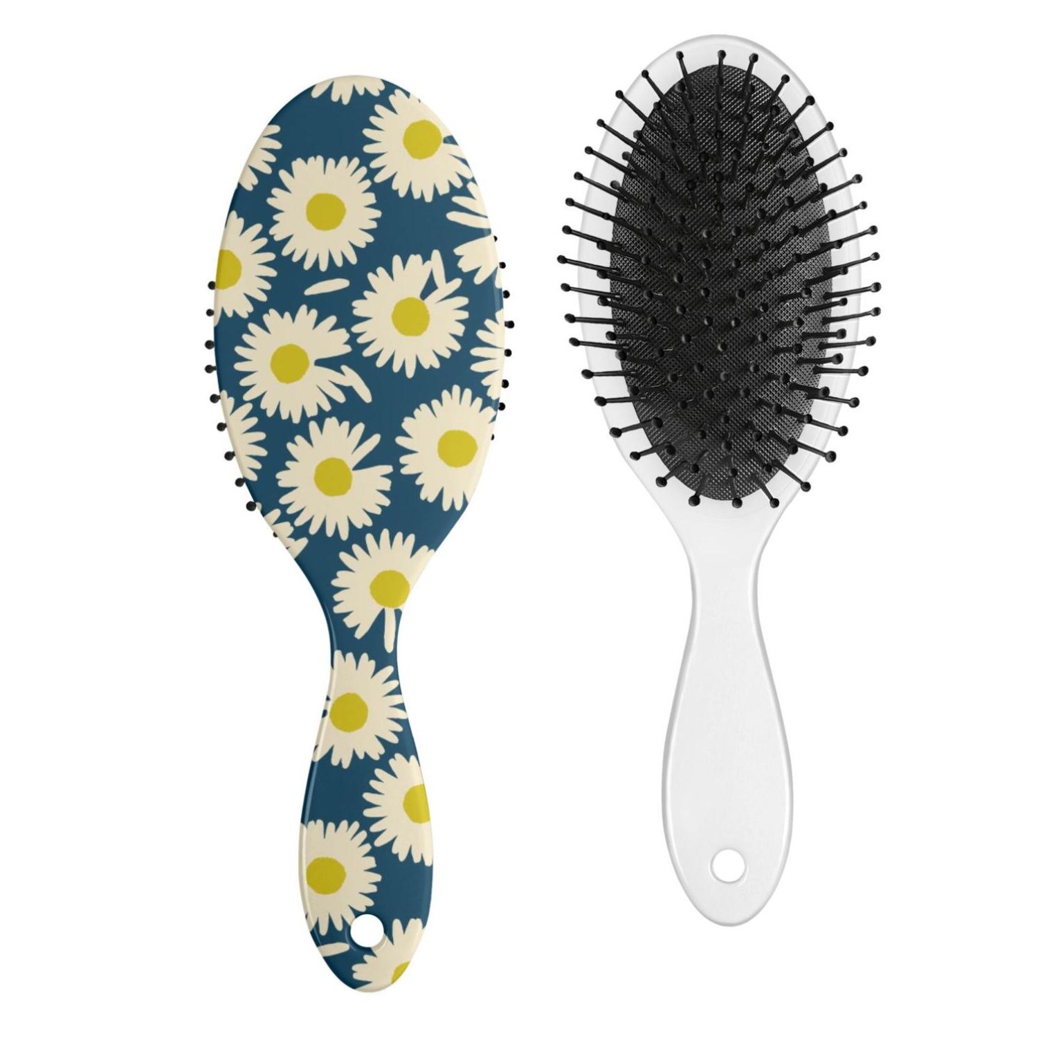 Daisy Flower Hair Brush, Boho Chic Detangling Brush with Summer Autumn ...