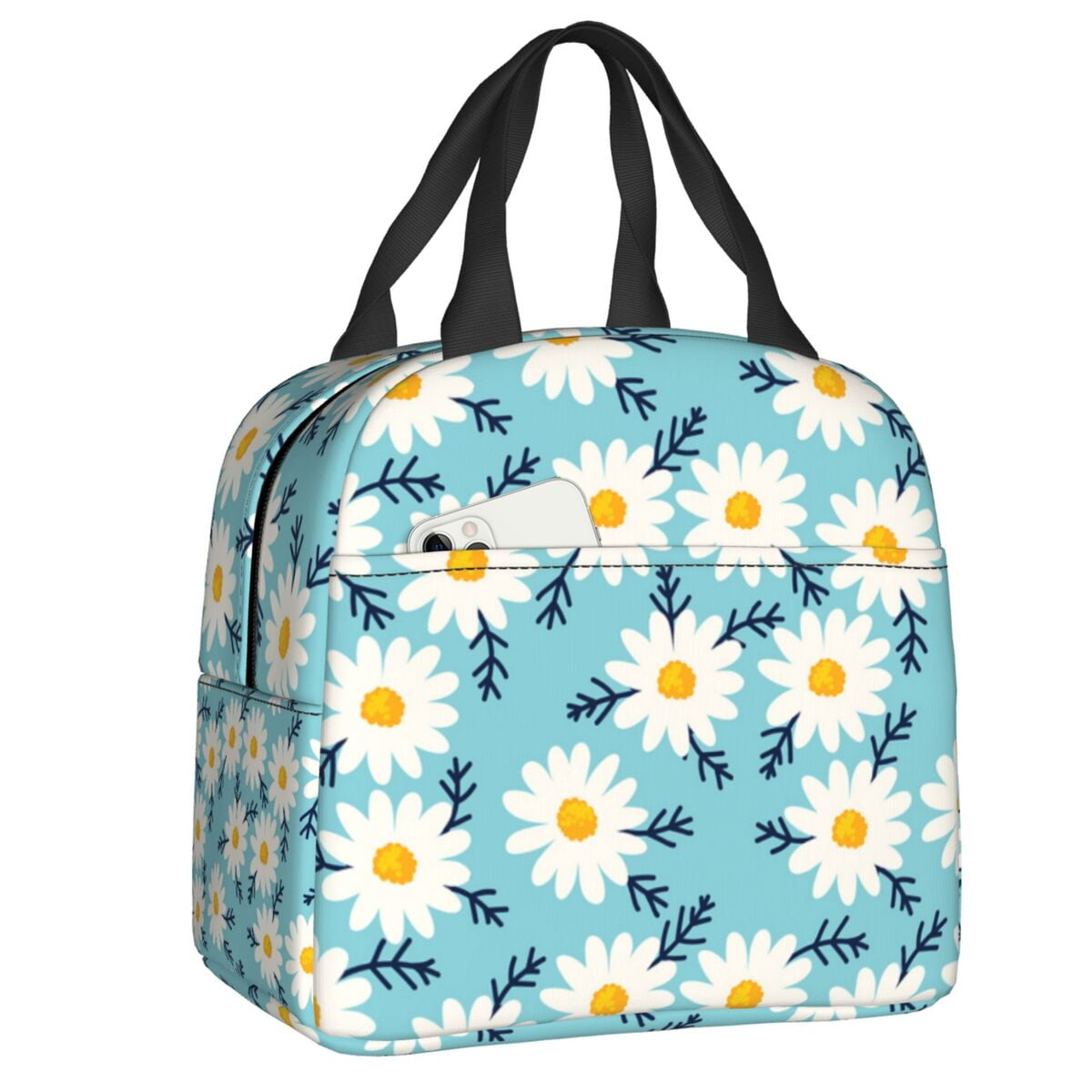 Daisy Flower Lunch Bag Women Daisies Floral Resuable Cooler Thermal ...